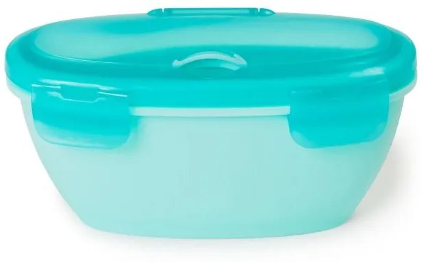 Skip Hop Miska s lžičkou v ochranném pouzdře Easy Serve Teal 240ml, 3m+