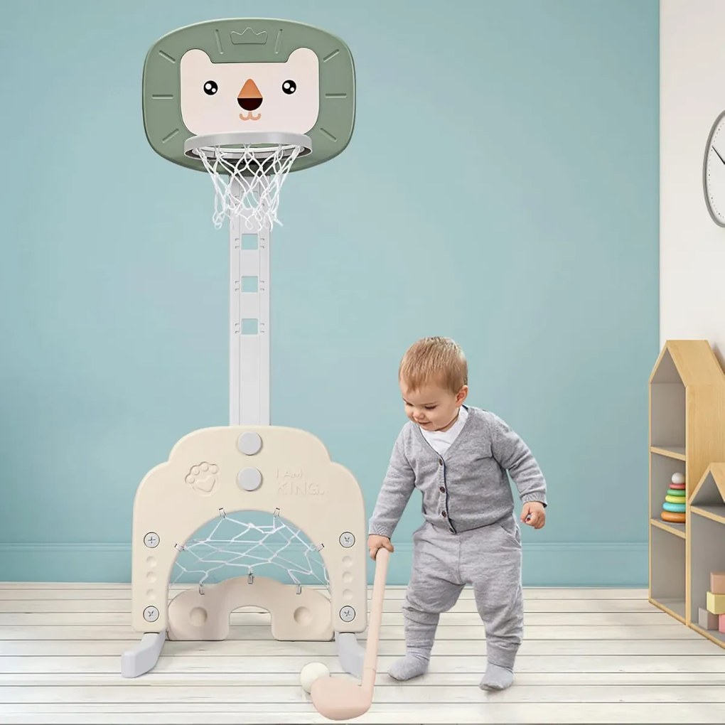 Costway 3-in-1 Sada basketbalových košů Batolecí basketbalový koš
