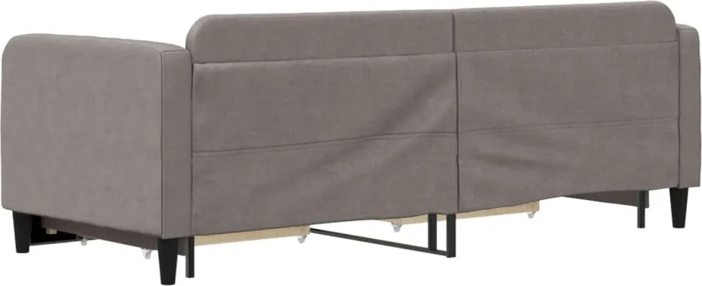 Válenda s přistýlkou a zásuvkami taupe 80 x 200 cm textil 3196850