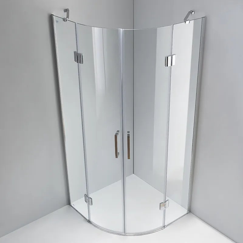 BPS-koupelny Čtvrtkruhový sprchový kout KZ92 90x90 chrom/transparent - bez vaničky