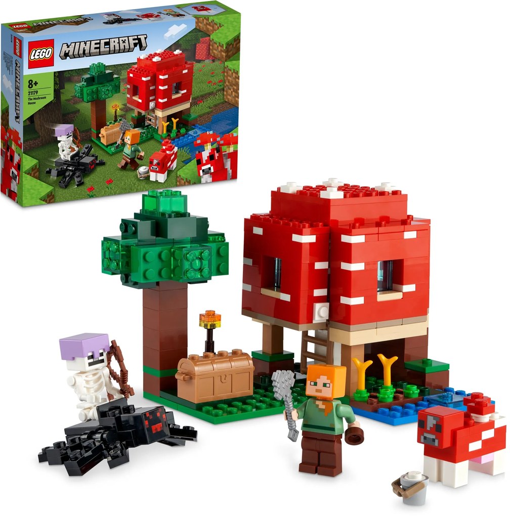 Lego stavebnice lego minecraft 21179 houbový domek