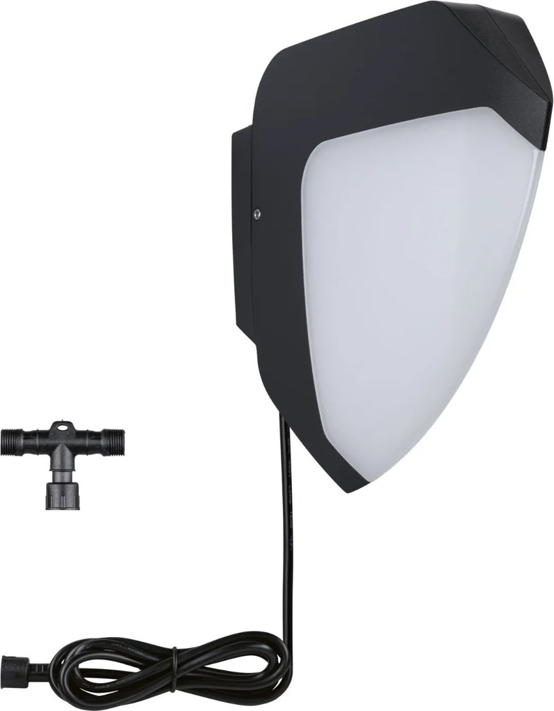 P 94518 Park + Light LED venkovní nástěnné svítidlo Ikosea vč. pohybové čidlo IP44 50x203mm 3000K 5,6W 12V antracit umělá hmota - PAULMANN