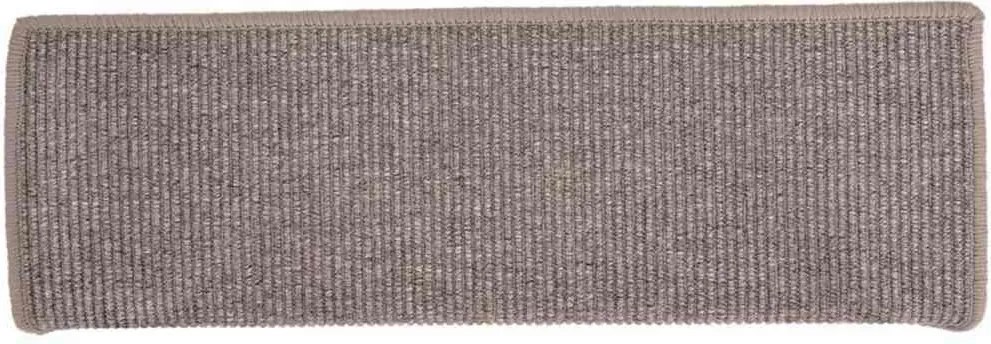 Schodové rohože 15 ks 65 x 21 x 4 cm tmavě béžové s obdélníkovým okrajem 326908