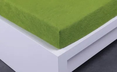 XPOSE ® Froté prostěradlo Exclusive dvoulůžko - zelená 200x220 cm