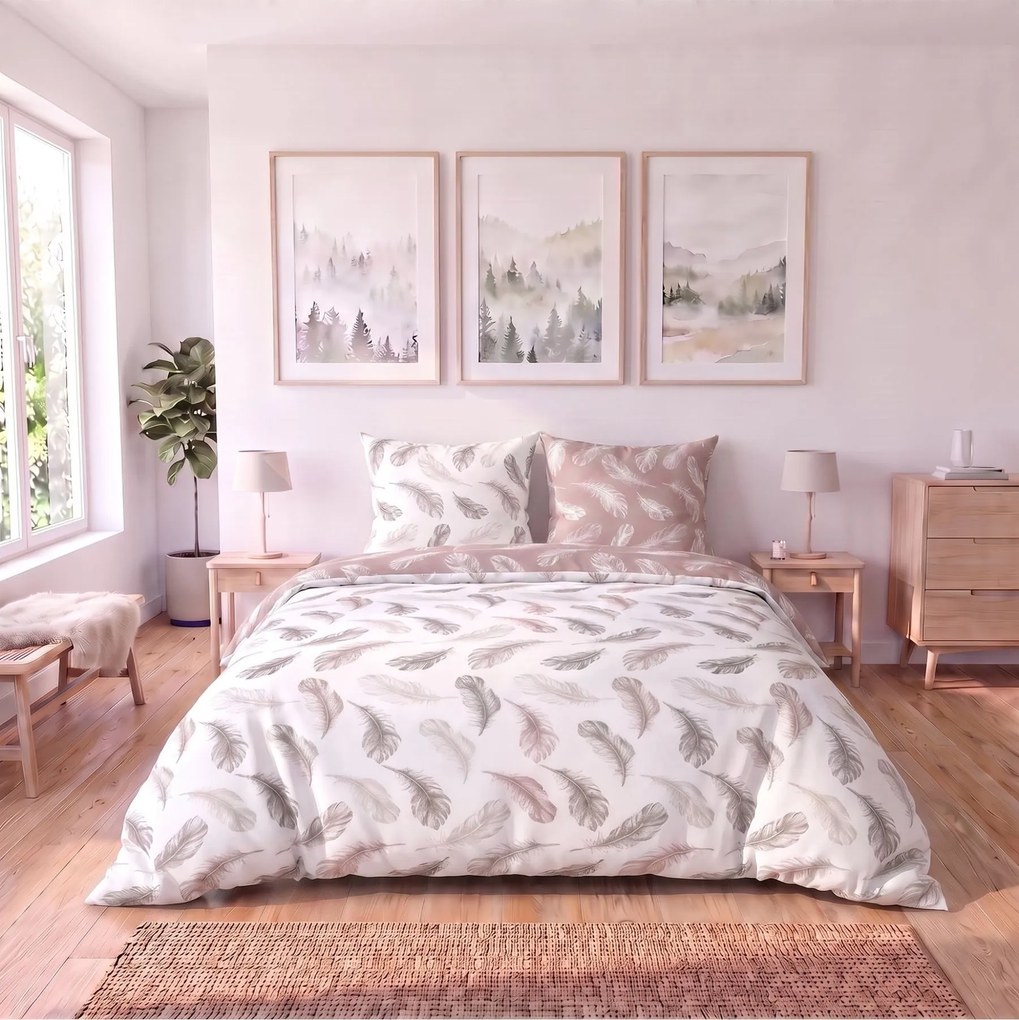 Bavlněné povlečení NORDIC COLLECTION SHELBY - 1x 220/200, 2x 70/90cm