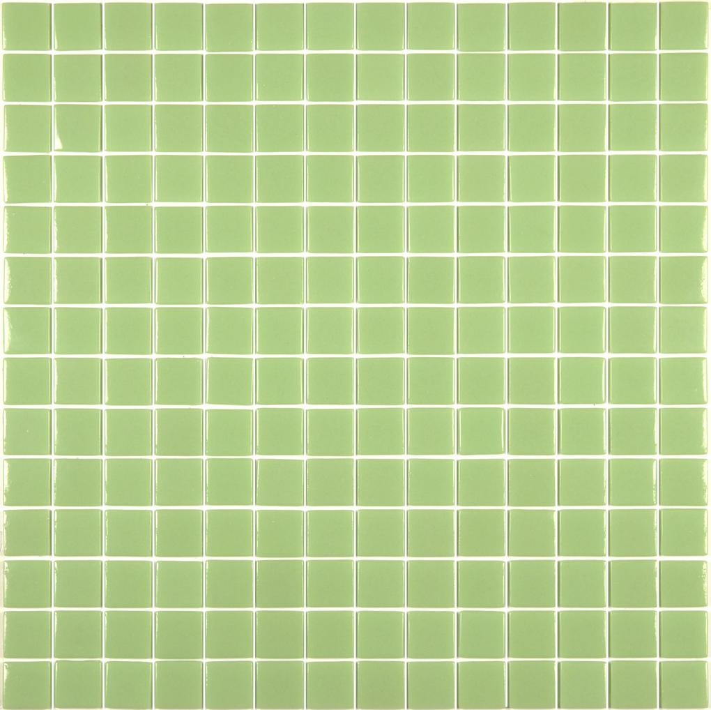 Hisbalit Skleněná mozaika zelená Mozaika 115A MAT 2,5x2,5 2,5x2,5 (33,33x33,33) cm - 25115AMH