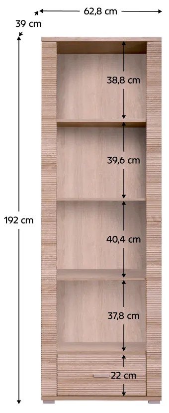Kondela Regál typ 6, dub sonoma, GRAND