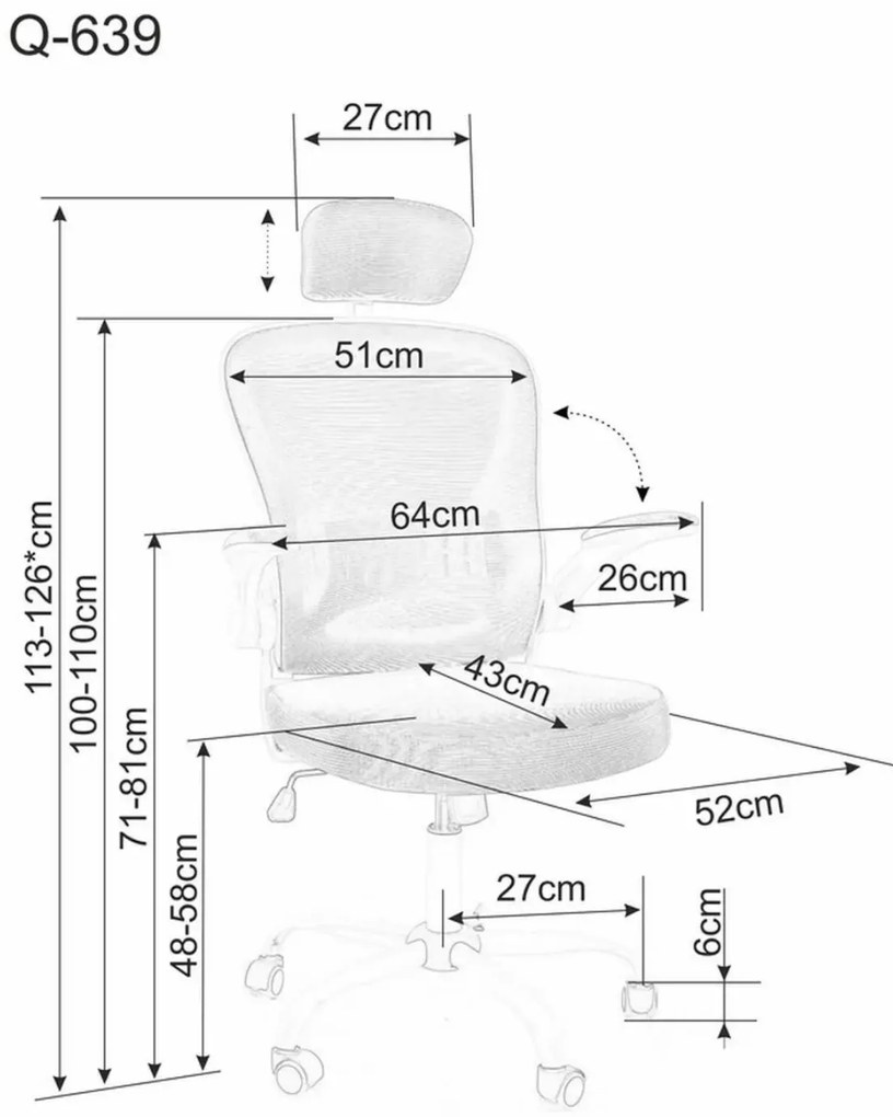 Kancelářská židle Milo šedá