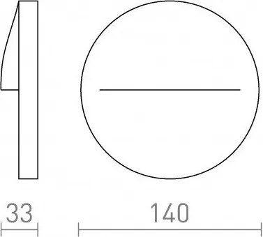 RED R13933 Přisazené venkovní svítidlo BOBO R nástěnná antracitová 230V LED 3W IP65 3000K - RED - DESIGN RENDL