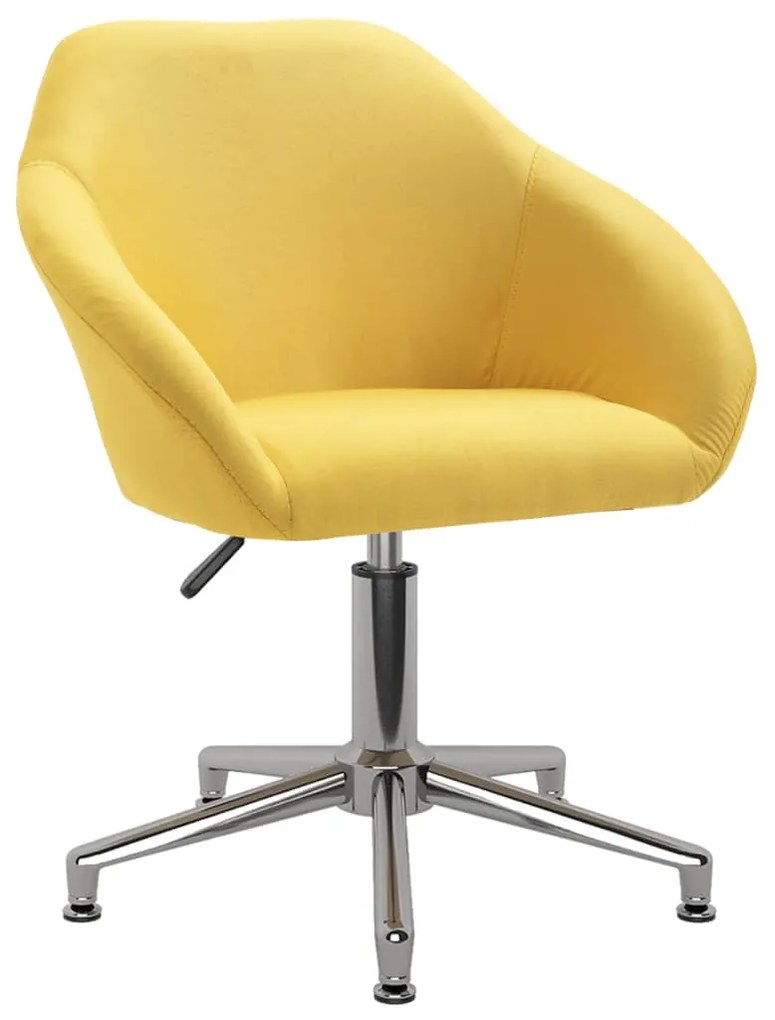 330516 vidaXL Otočná kancelářská židle žlutá textil