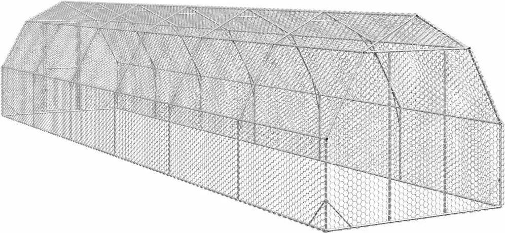 Výběh pro slepice 2,5x12x2,25 m pozinkovaná ocel 3328520