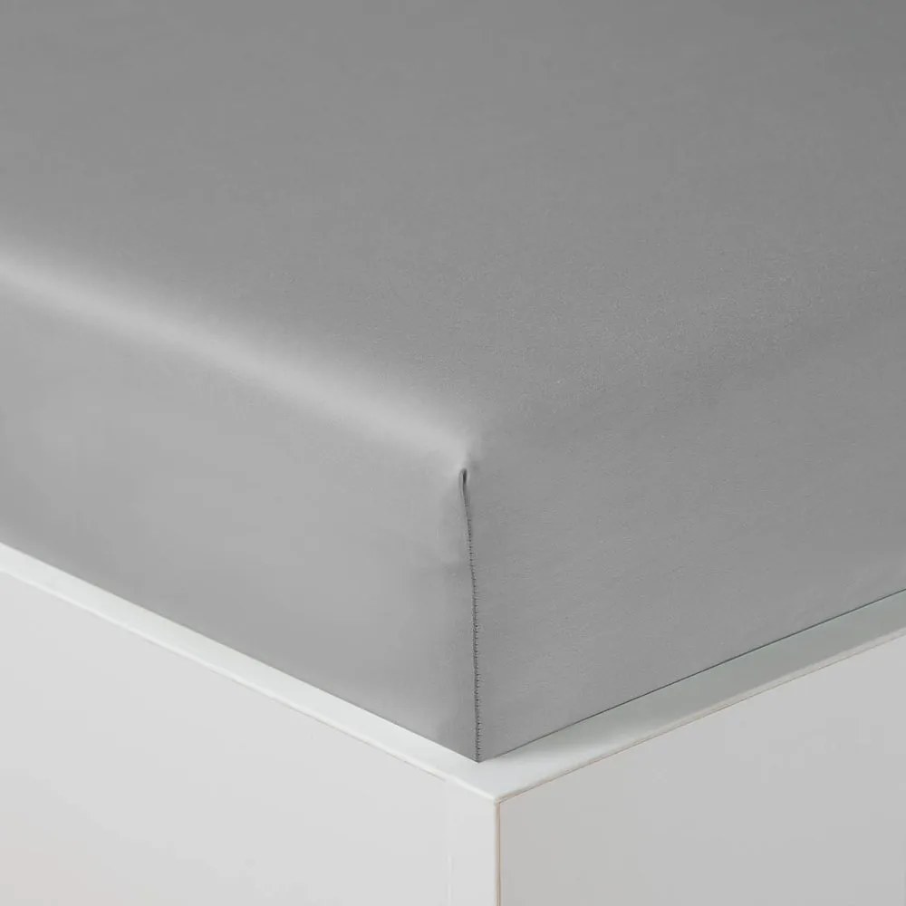 Luxusní saténové prostěradlo Tencel™ – šedozelená: 90x200cm