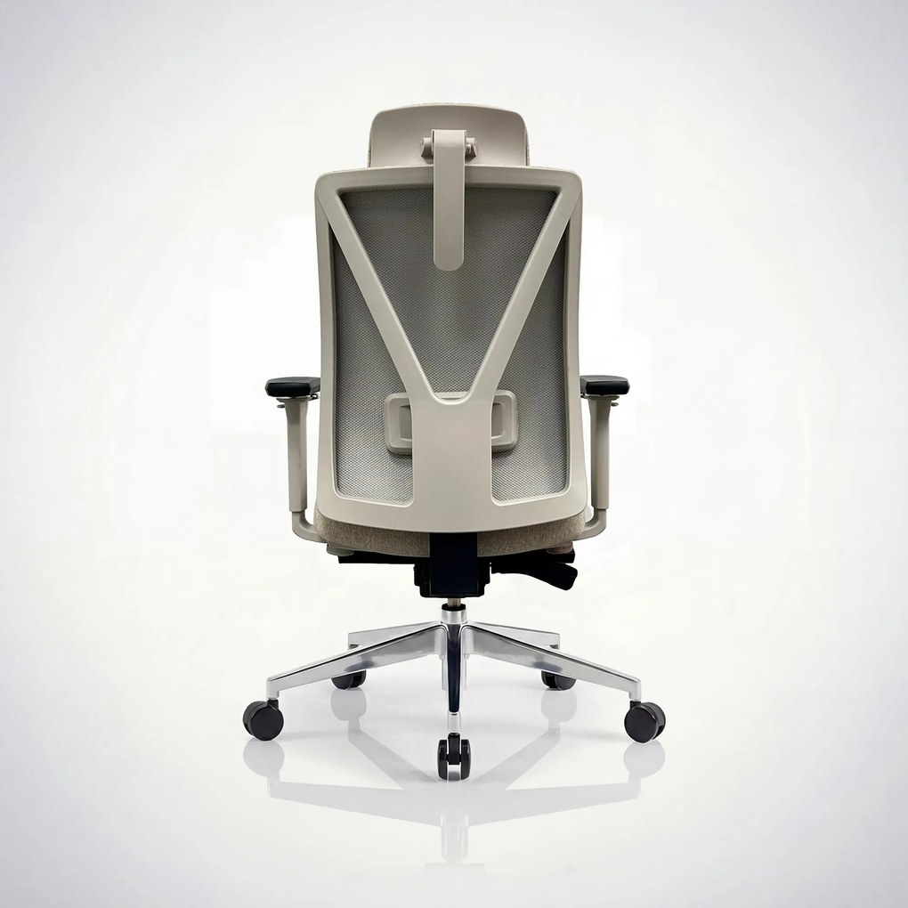 Ergonomická otočná kancelářská židle, světle béžová: VECTOR