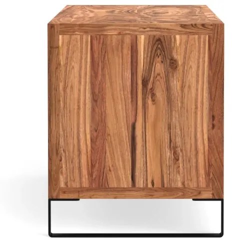 furniture-nabytek.cz - Masivní TV stolek Sidora z akácie, lakovaný, hnědý – 134×45×55 cm