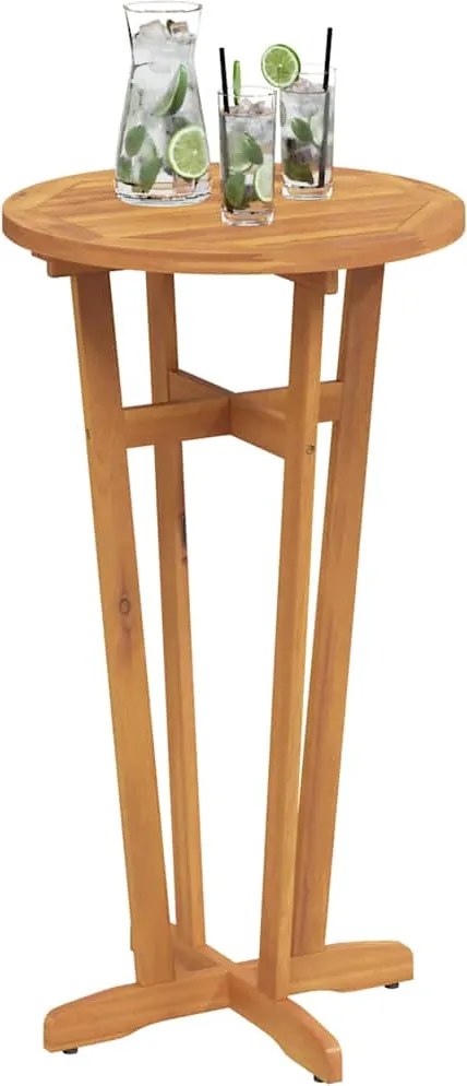 Zahradní barový stůl Ø 60 x 105 cm masivní akáciové dřevo 319698
