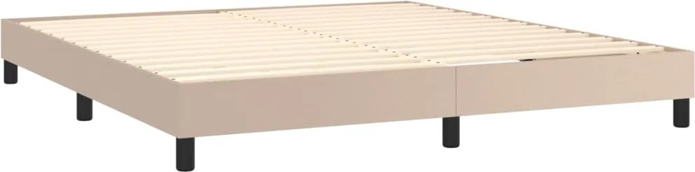 Box spring postel s matrací cappuccino 160x200 cm umělá kůže 3141136