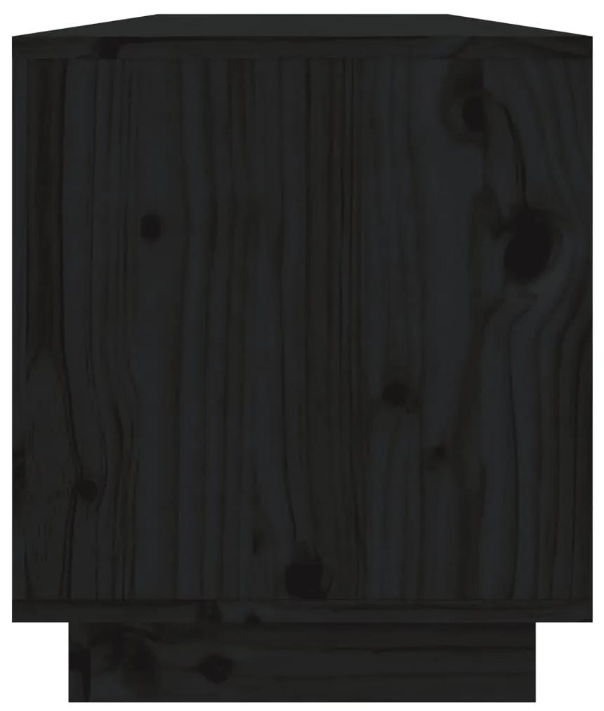 TV skříňka Taft - masivní borové dřevo - 110,5x34x40 cm | černá