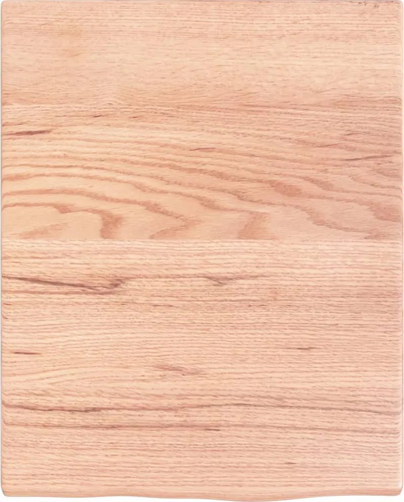 Koupelnová deska světle hnědá 40 x 50 x 2 cm ošetřený masiv 3156095