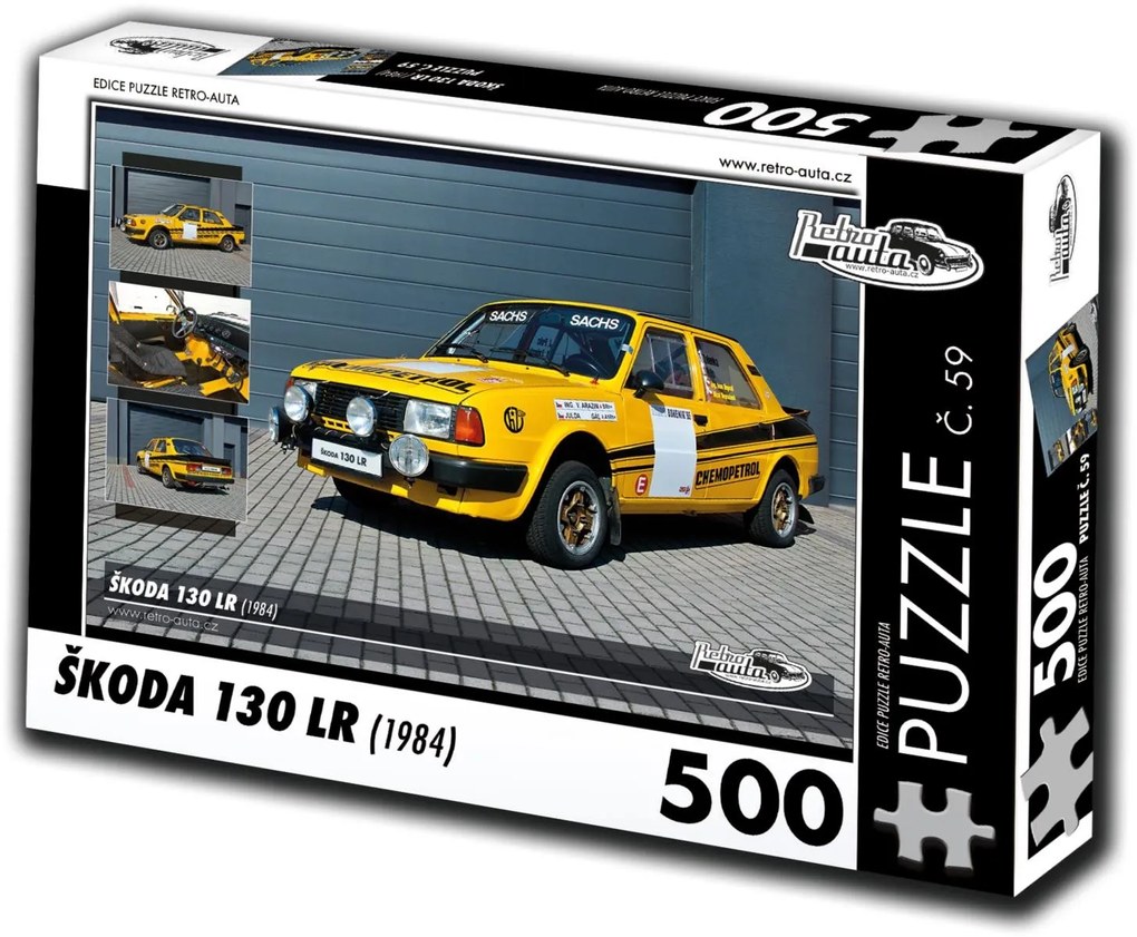 Puzzle retro-auta puzzle č. 59 škoda 130 lr (1984) 500 dílků