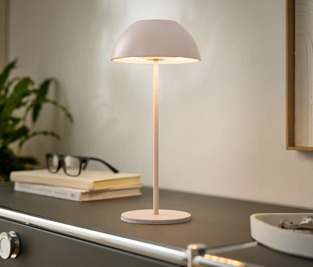 Tchibo - Bateriová stolní lampa s Led, tmavě béžová
