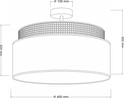 Brilagi - Přisazený lustr PADOVA 1xE27/60W/230V pr. 40 cm béžová