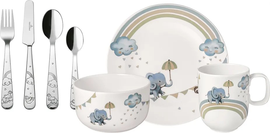 Villeroy&Boch Villeroy & Boch Walk like an Elephant dětská jídelní sada, 7 ks