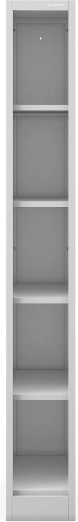 Úzký kovový regál, archivační na dokumenty šedý: TIM 250 x 1850 x 450 mm