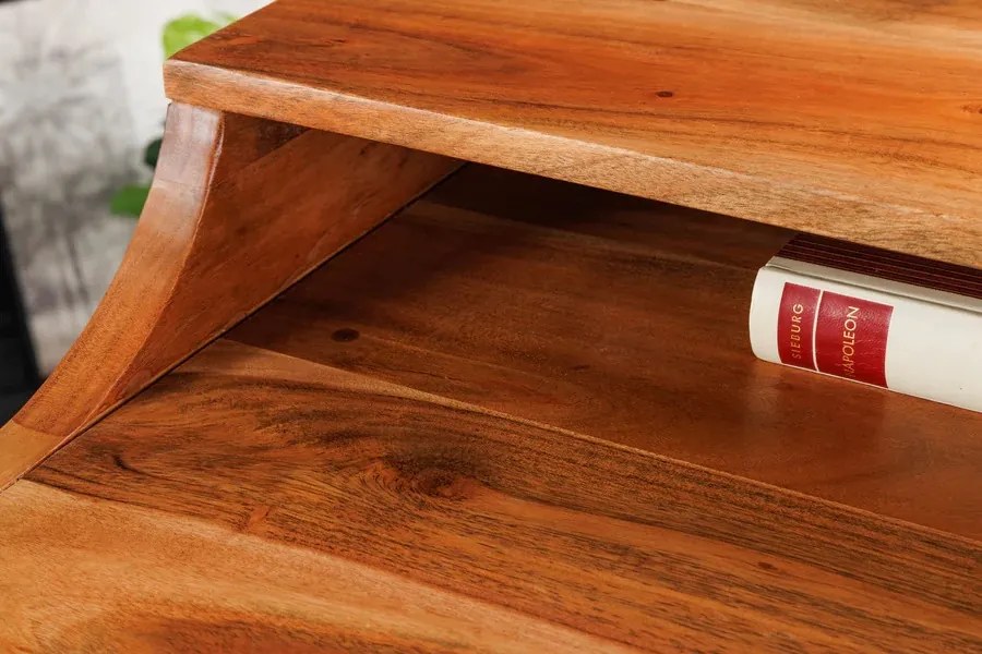 Designový psací stůl Freddo 100 cm přírodní hnědá akácie
