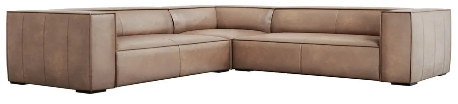 Světle hnědá kožená rohová pohovka (variabilní) Madame – Windsor &amp; Co Sofas