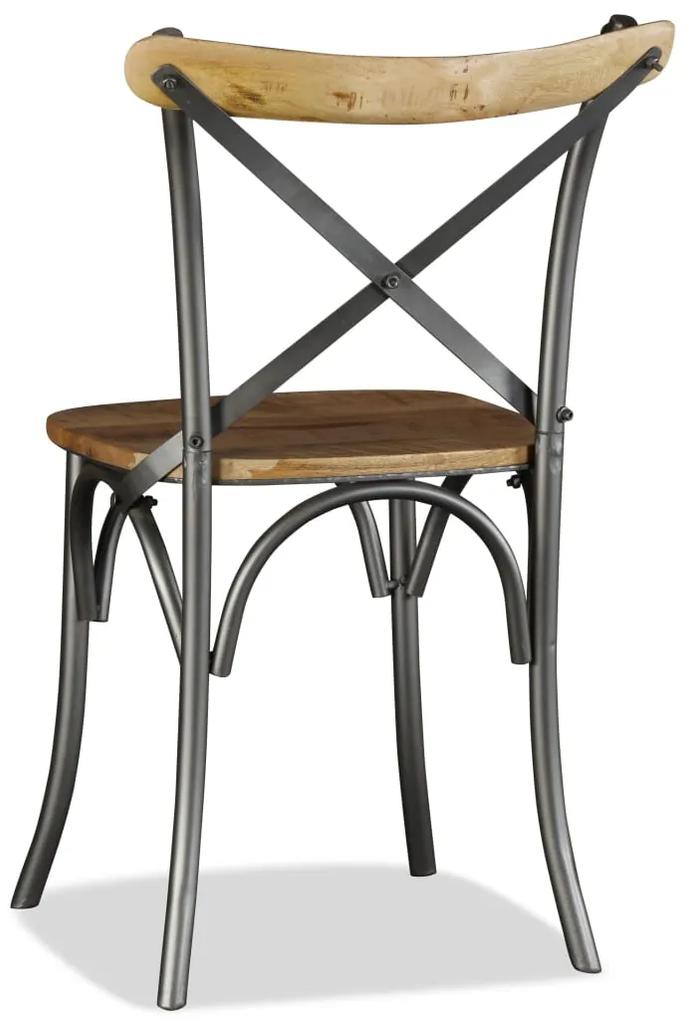 Jídelní židle 2 ks masivní mangovníkové dřevo,  244592