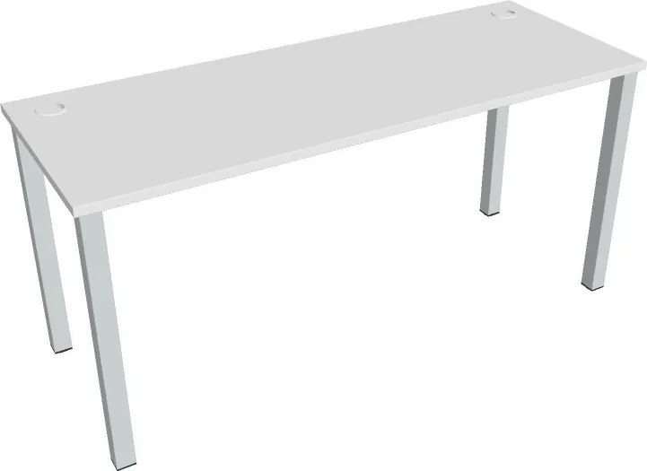 Kancelářský pracovní stůl Hobis UE 1600, deskaakát, bílá RAL 9016