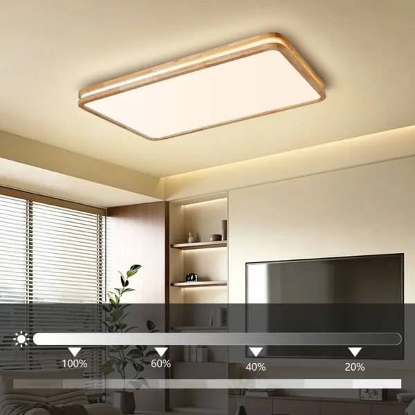 BRILAGI - LED Stmív. svítidlo MOLINA SQUARE LED/128W/230V dub 90x60 cm + DO
