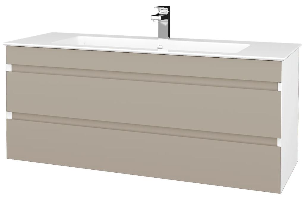 Dřevojas Koupelnová skříň MAJESTY SZZ2 120 Varianta: M01 Bílá mat / M01 Bílá mat