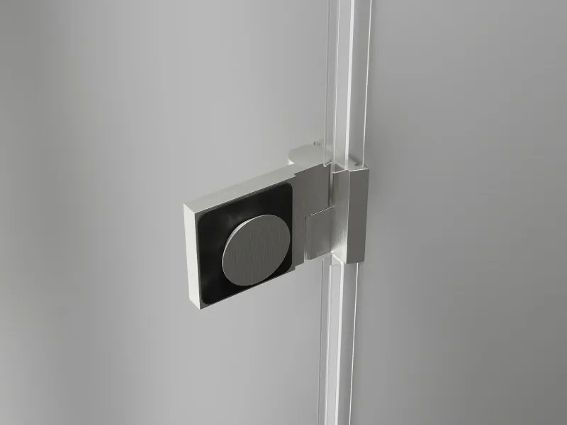 Mexen Lunar-B Duo výklopný sprchový kout 95 x 75 cm, čiré sklo, broušená ocel, 832-095L-075P-97-00