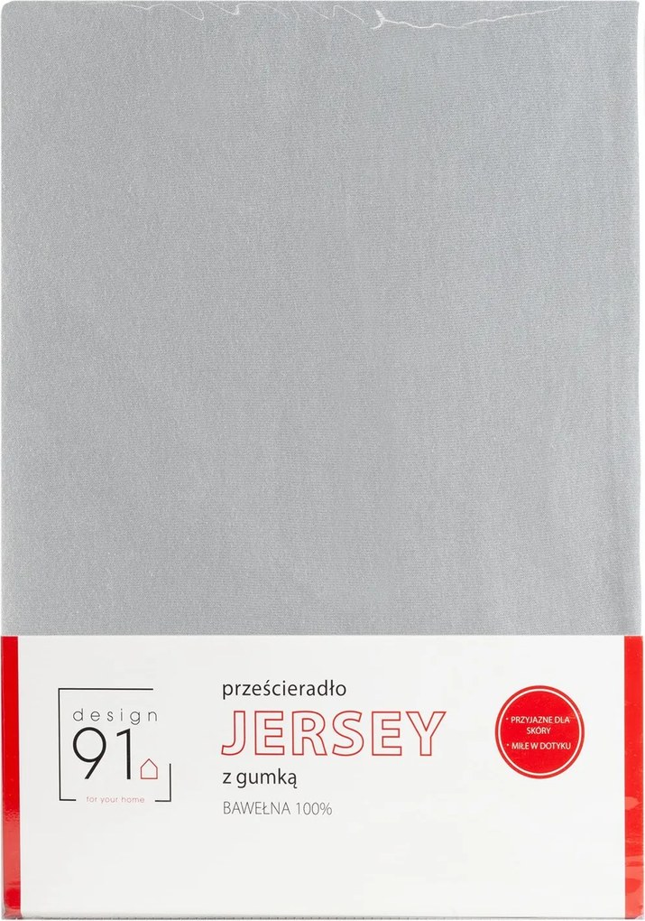 JERSEY PROSTĚRADLO 220X240 CM, VÝŠKA 30 CM ŠEDÁ