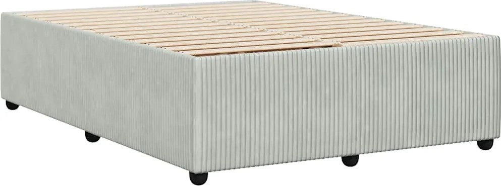 Rám postele bez matrace světle šedý 140 x 190 cm samet 3285006
