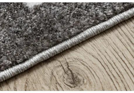koberec MATEO 8034/644 Moderní vzor rámu strukturální šedá velikost 160x220 cm | krásné koberce cz