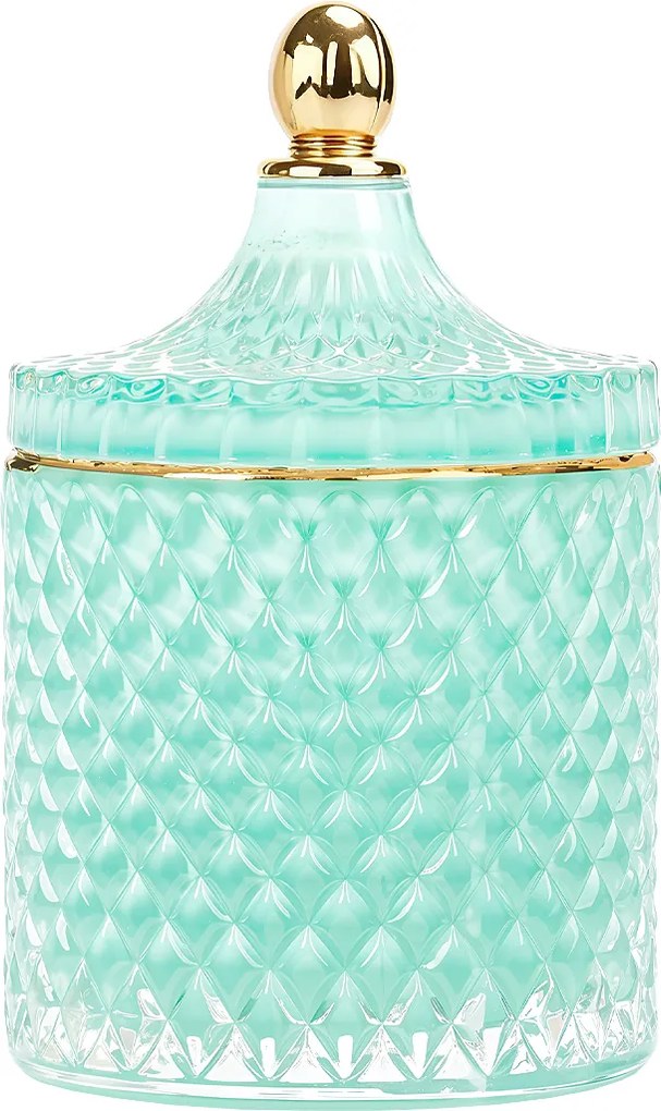 Côte Noire Grand Art Deco svíčka Tiffany Blue & Gold s vůní Persian Lime