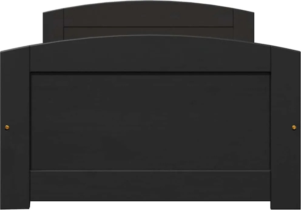 Válenda se 2 zásuvkami bez matrace černé IRUN 90x200 cm 3314678