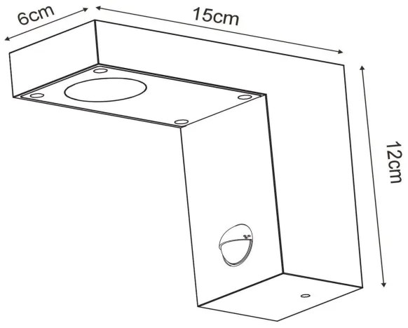 Lucide 28850/24/30 - LED Venkovní svítidlo se senzorem TEXAS LED/7W/230V IP54