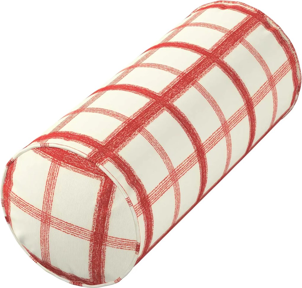 Potah na válec IKEA Ektorp barva červená látka vzorované