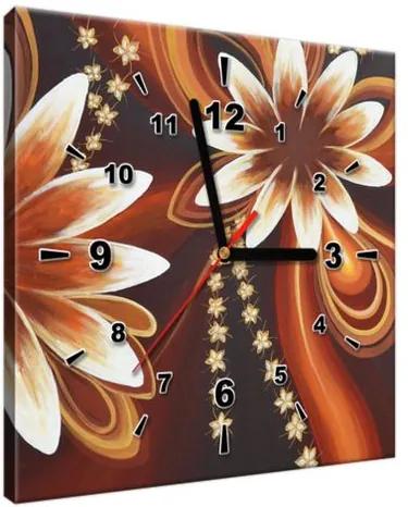 Tištěný obraz s hodinami Tajuplné květy 30x30cm ZP3870A_1AI