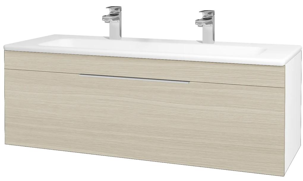 Dřevojas Koupelnová skříň ASTON SZZ 120 Varianta: N01 Bílá lesk / Úchytka T03 / D05 Oregon
