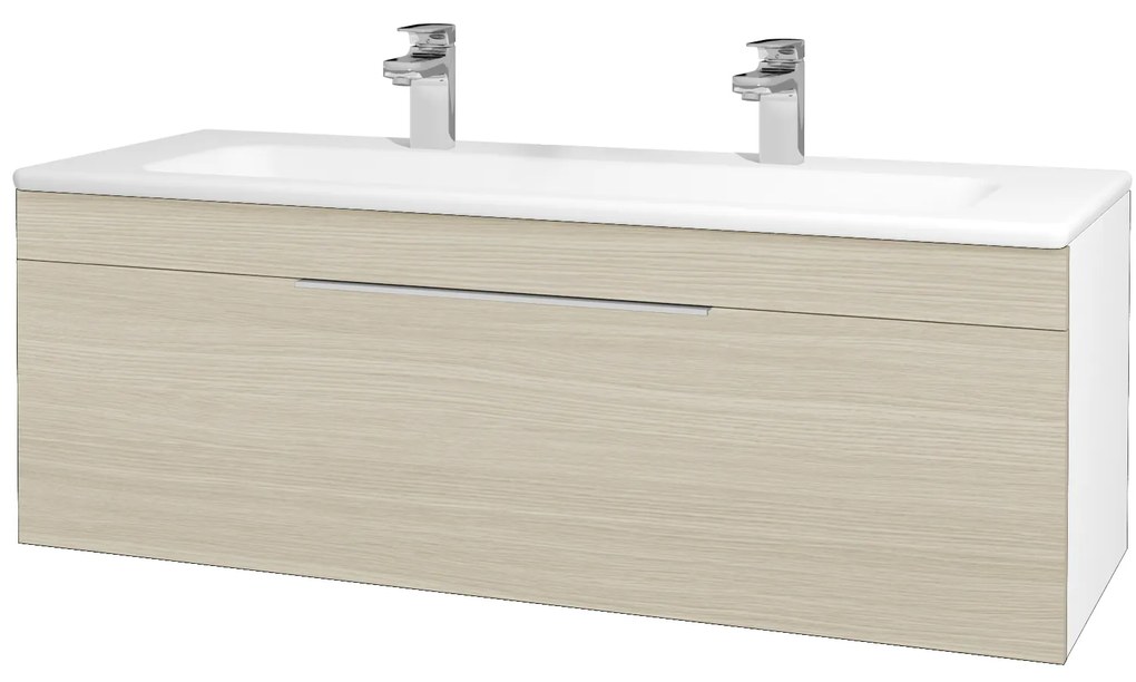 Dřevojas Koupelnová skříň ASTON SZZ 120 Varianta: N01 Bílá lesk / Úchytka T04 / D09 Arlington