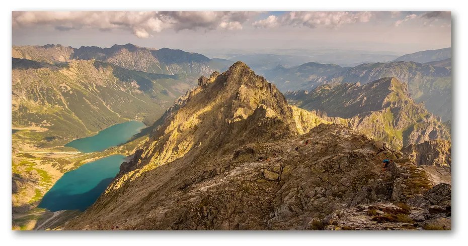 Wallmuralia Fotoobraz na skle Mořské oko Tatry 100x50 cm