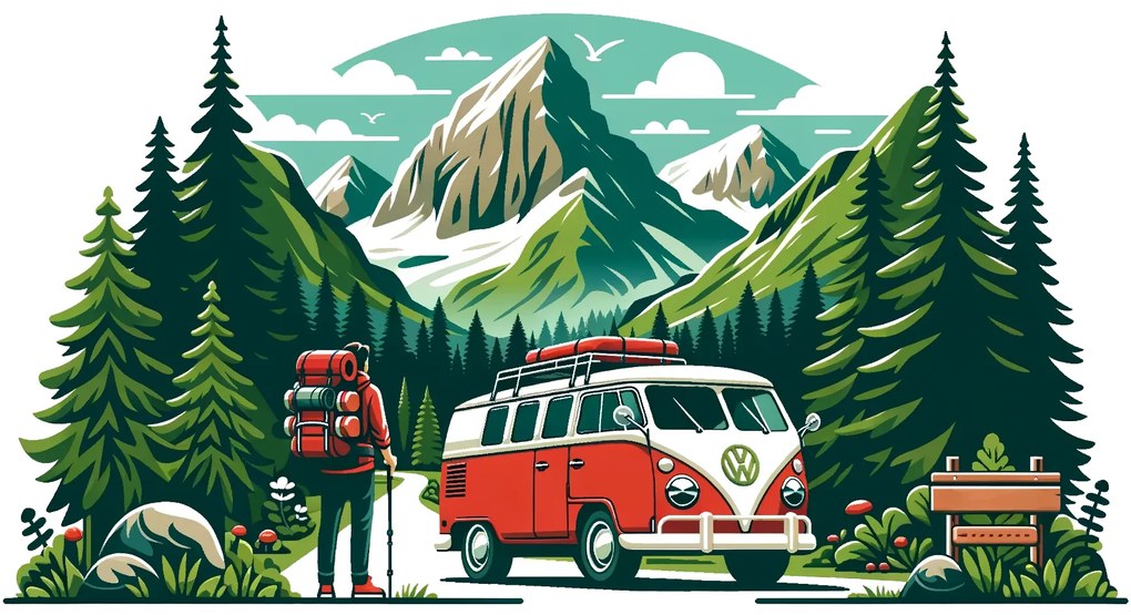 Hrnek - Dobrodruh v horách, Volkswagen Transporter FeelHappy.cz Velikost hrnku: 400 ml