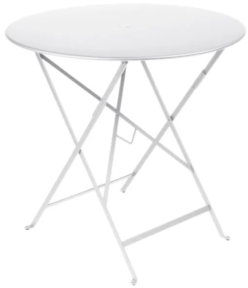 Bílý zahradní stolek Fermob Bistro, ⌀ 77 cm