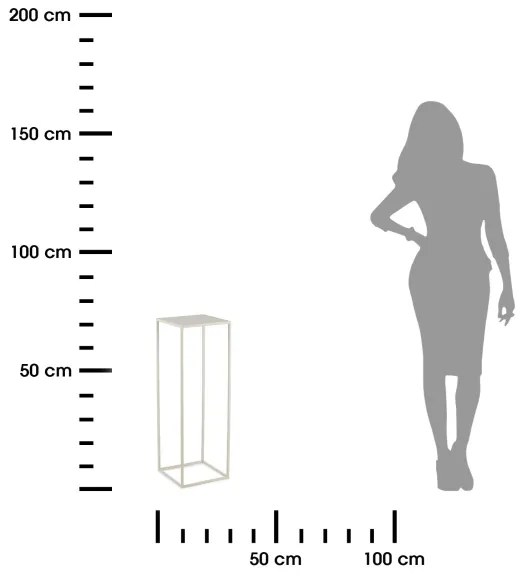 Stojan na květiny 70x24 cm krémová