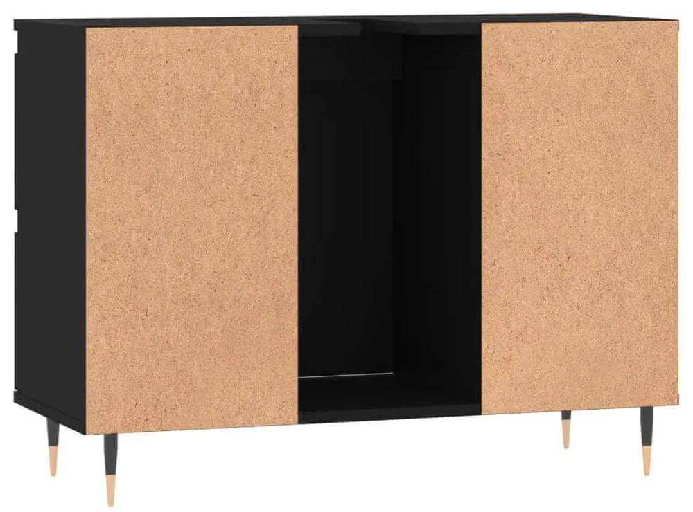 Petromila Koupelnová skříňka černá 80 x 33 x 60 cm kompozitní dřevo