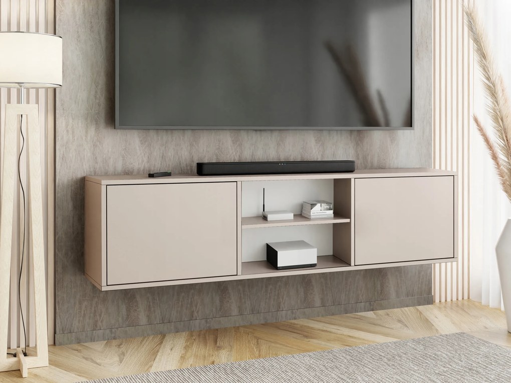 TV skříňka EDI 3 kašmír otevřená TV skříňka s policí